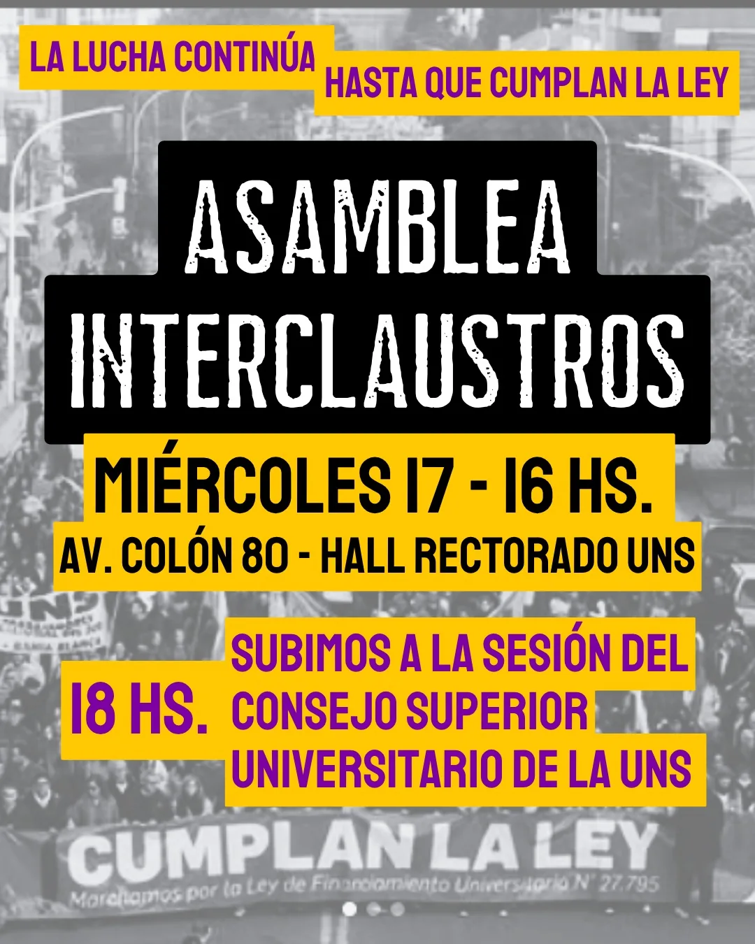 El plan de lucha continúa - Paro y acciones públicas del 16 al 20 de ...