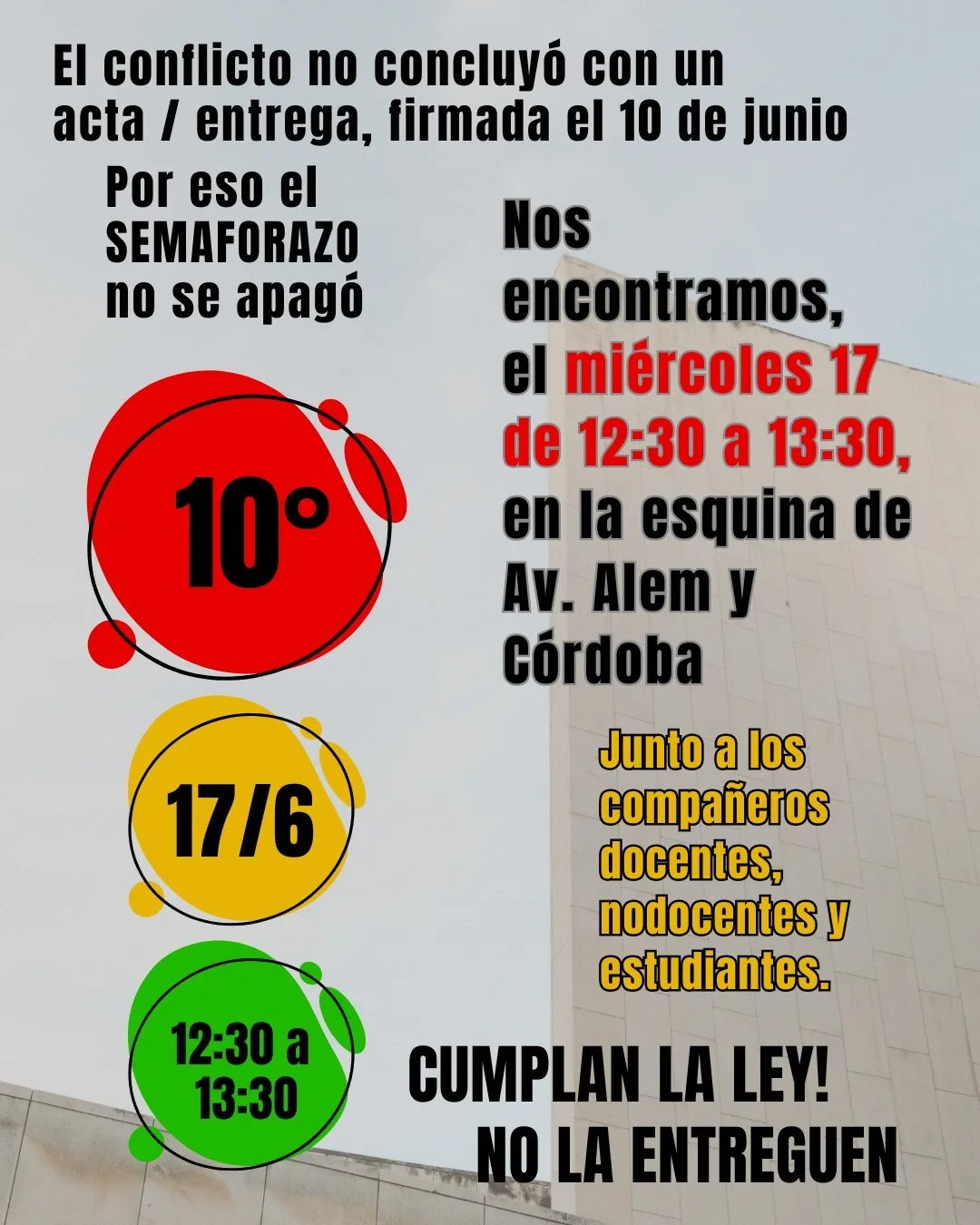 El plan de lucha continúa - Paro y acciones públicas del 16 al 20 de ...